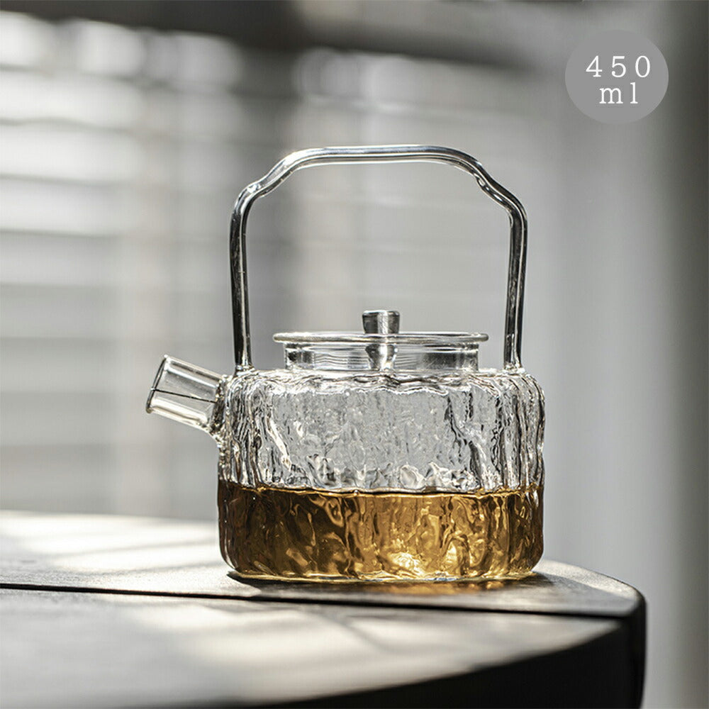 IwaiLoft 手作り 耐熱 水波紋ティーポット ガラス 茶こし付き ガラスポット 透明 グレー 450ml 急須 ジャンピング 紅茶ポッ – 茶器・コーヒー用品を選ぶ - IwaiLoft