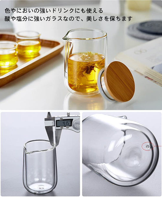 IwaiLoft 2層断熱ガラス コーヒーサーバー ダブルウォール ジャグ 耐熱ガラス ティーポット ワンタッチ リーフポット・ピュア 電子 – 茶器・コーヒー用品を選ぶ - IwaiLoft