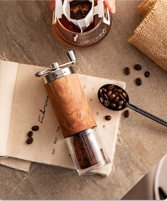 IwaiLoft 最新版 手挽きコーヒーミル 手動式 木目調 ステンレス製 コーヒーメーカー 手動ハンドル コーヒー豆挽き 珈琲ミル 手回し – 茶器・コーヒー用品を選ぶ - IwaiLoft